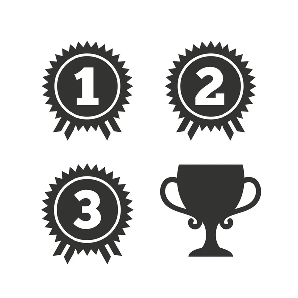 Iconos de primer, segundo y tercer lugar Vector de stock por ...