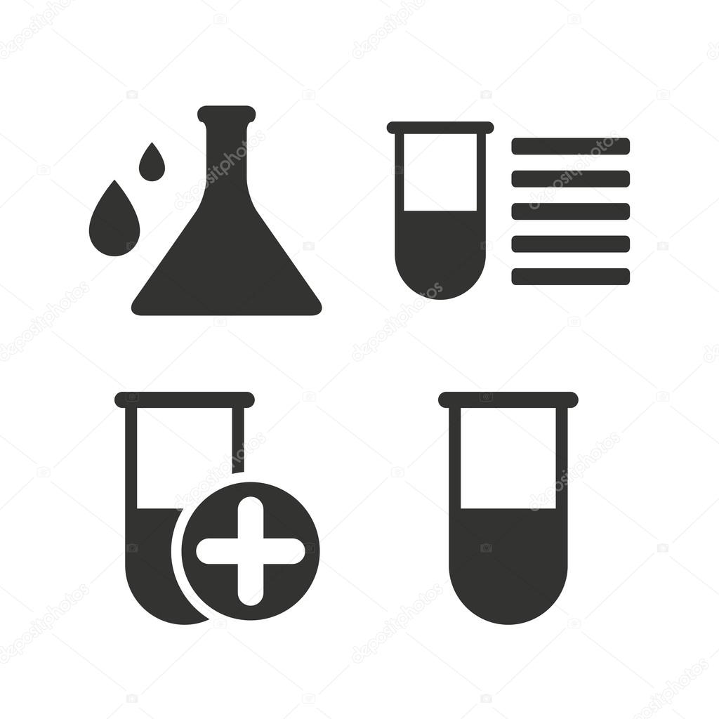 Chemistry bulb with drops signs Stock Vector by ©Blankstock 86496926