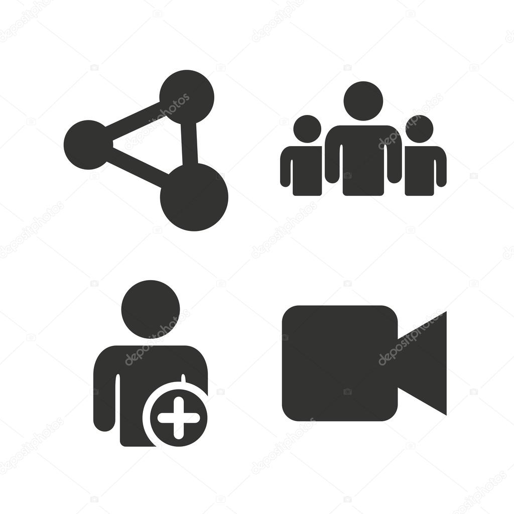 Group of people and share icons. Stock Vector by ©Blankstock 86497952
