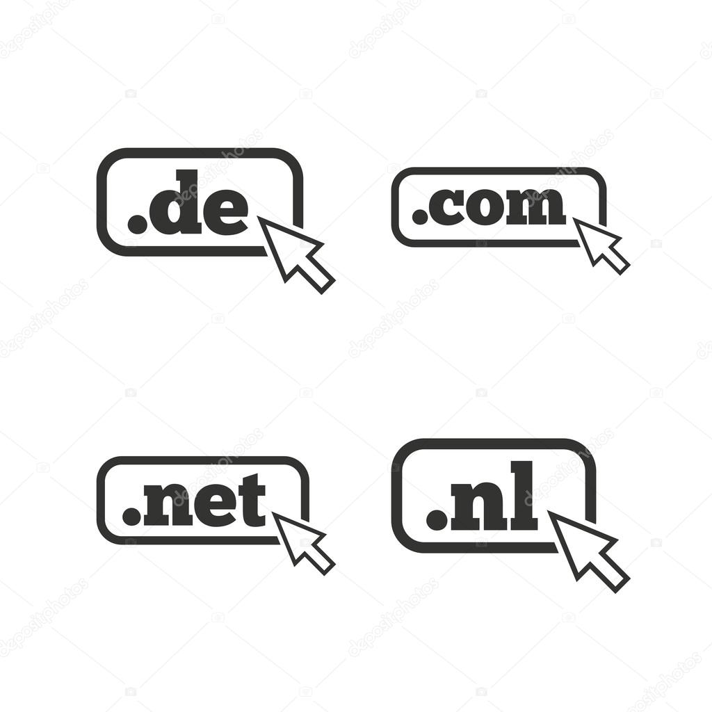 Top-level domains signs. Stock Vector by ©Blankstock 86499902