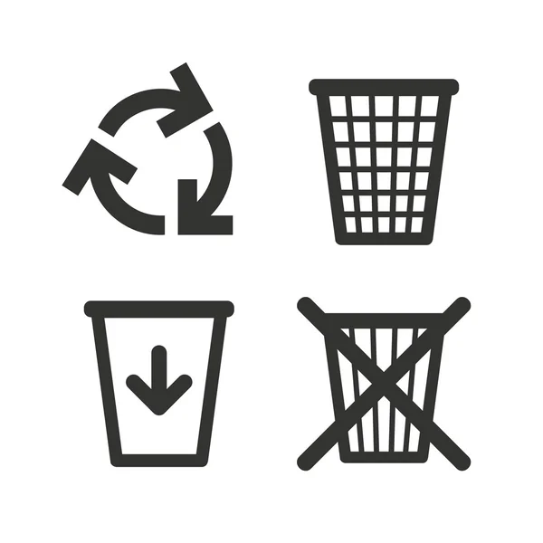 Recycle bin icons Vector Art Stock Images | Depositphotos