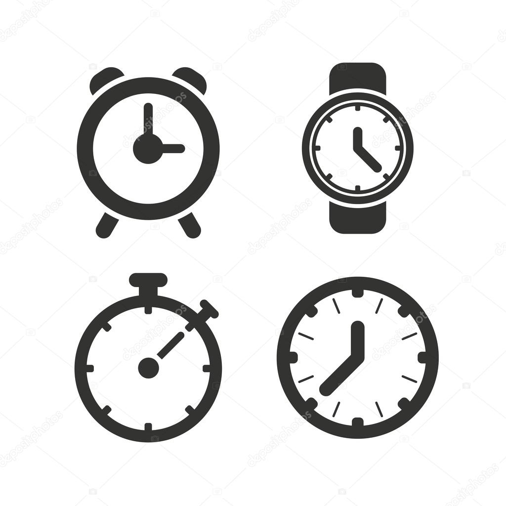 Mechanical clock time icons. Stock Vector Image by ©Blankstock #86519068