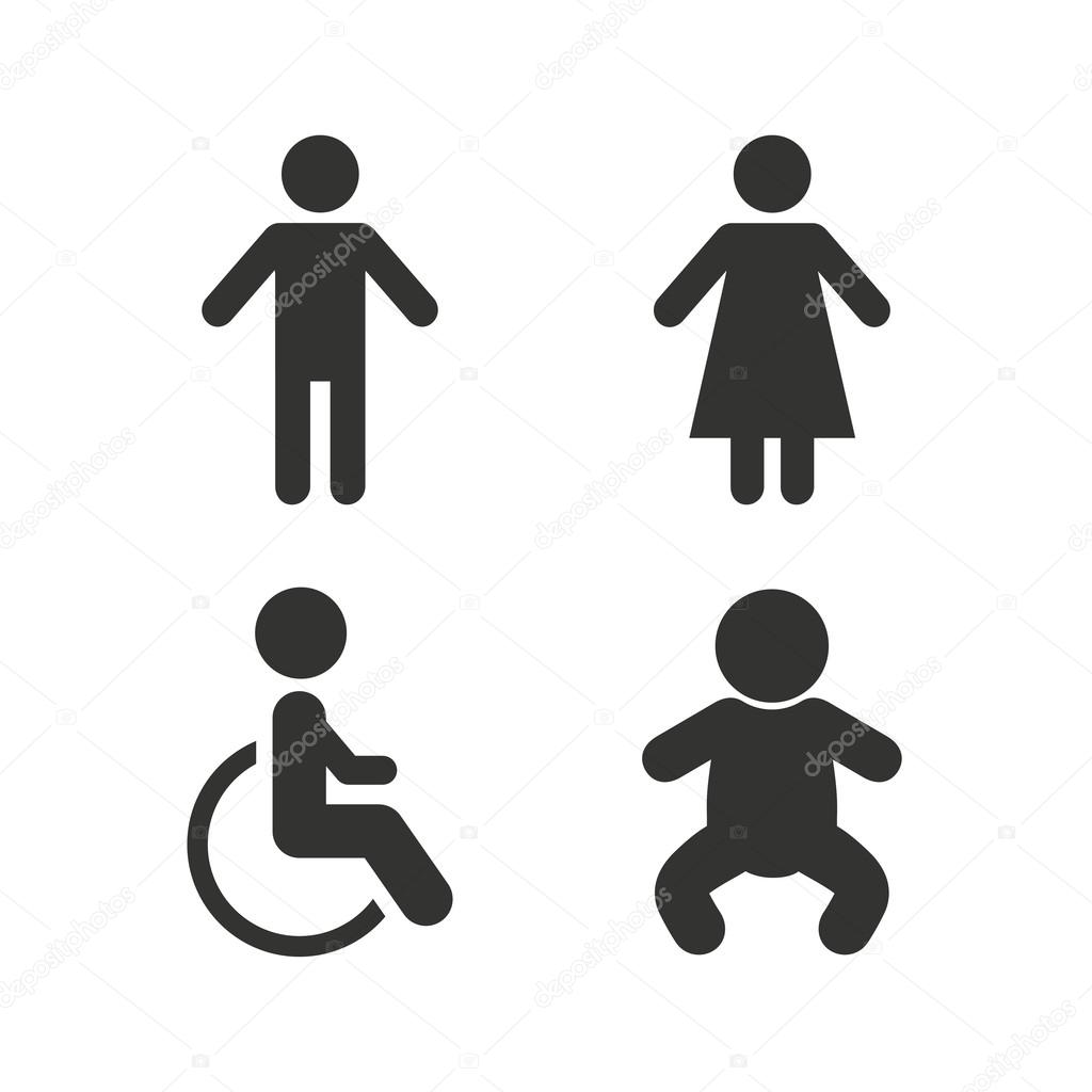 WC toilet icons. Stock Vector Image by ©Blankstock #86519230