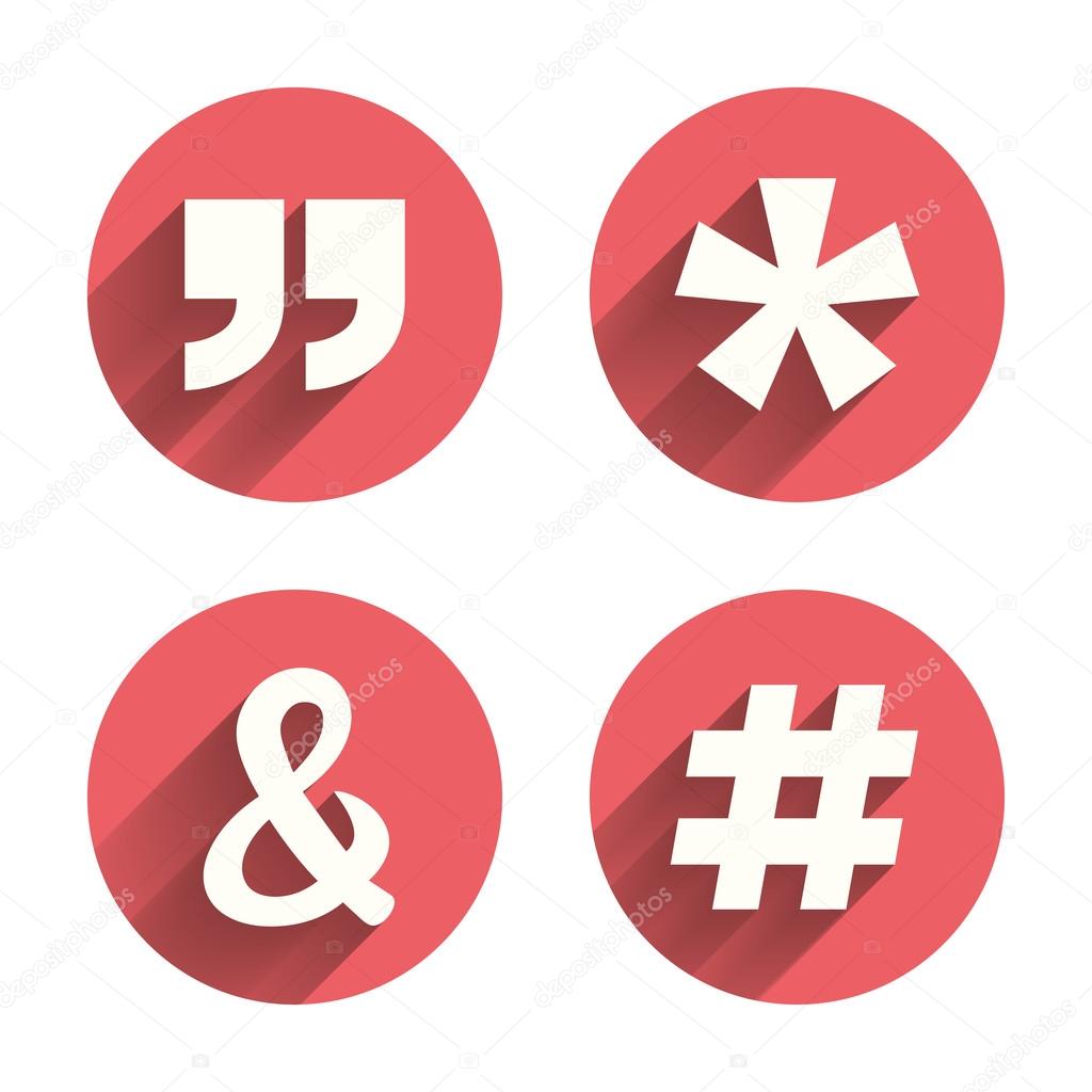 Quote, asterisk footnote icons. Stock Vector by ©Blankstock 88698100