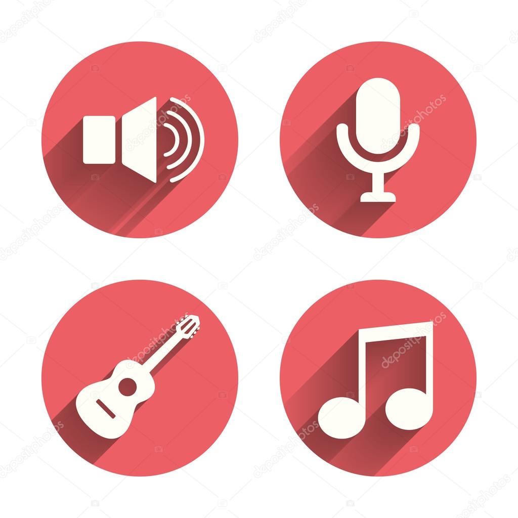 Musical elements icons Stock Vector by ©Blankstock 88900498