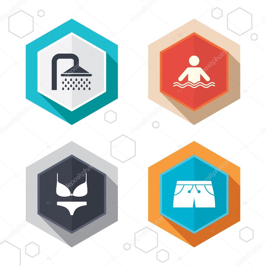 Swimming pool icons. Stock Vector by ©Blankstock 88901430