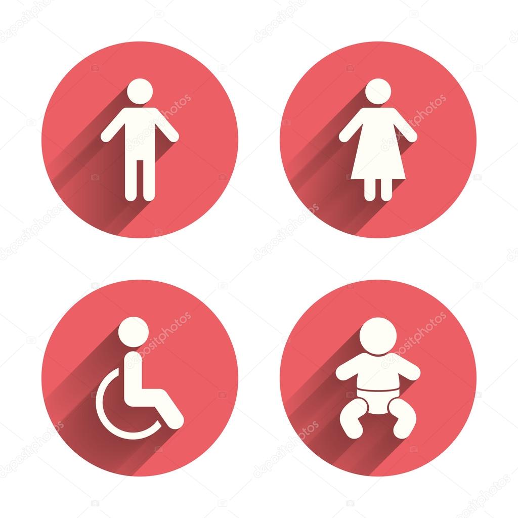 WC toilet icons. Stock Vector Image by ©Blankstock #88904772