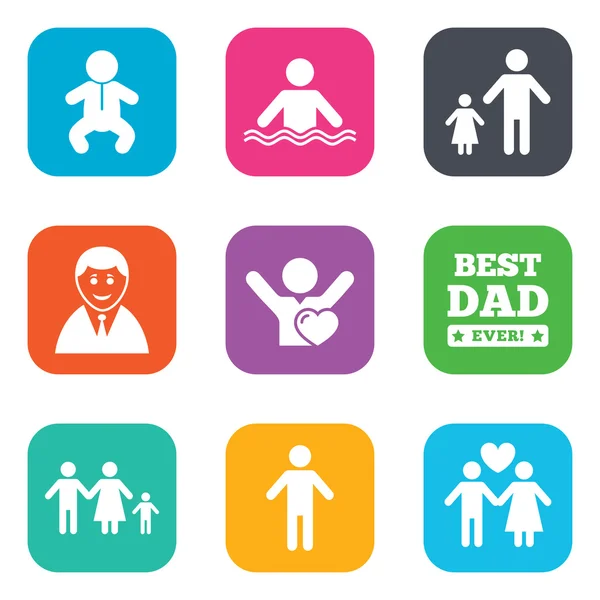 People, family icons. Stock Vector by ©Blankstock 133429824