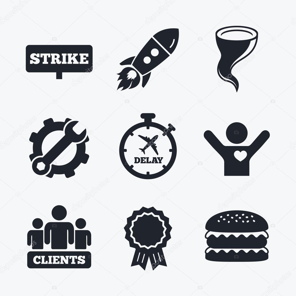 Strike icons. Storm weather and group Stock Vector Image by ©Blankstock ...
