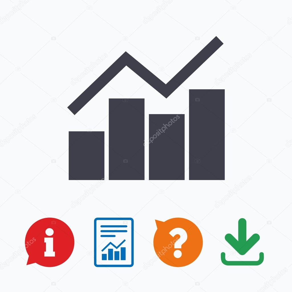 Graph chart sign icon. Diagram symbol. Stock Vector Image by ...