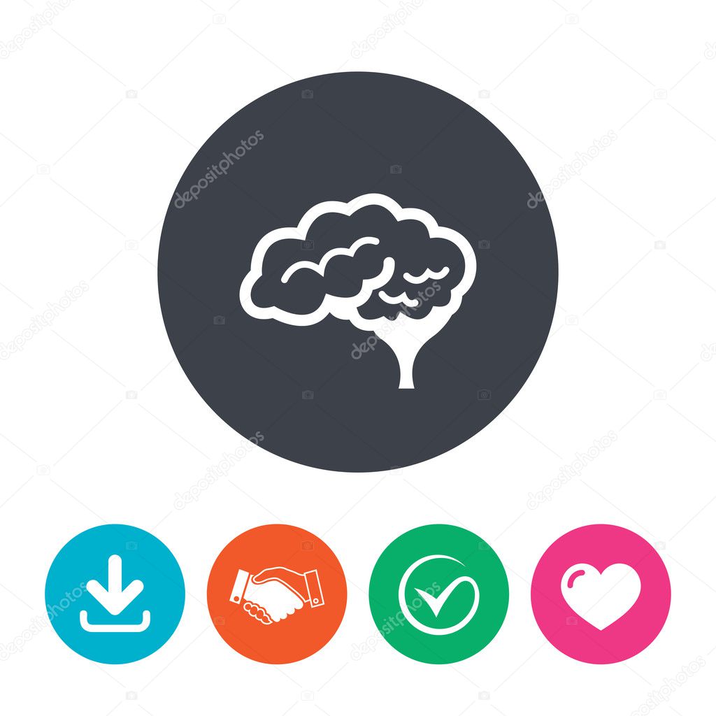 Brain sign icon. Stock Vector by ©Blankstock 91683164