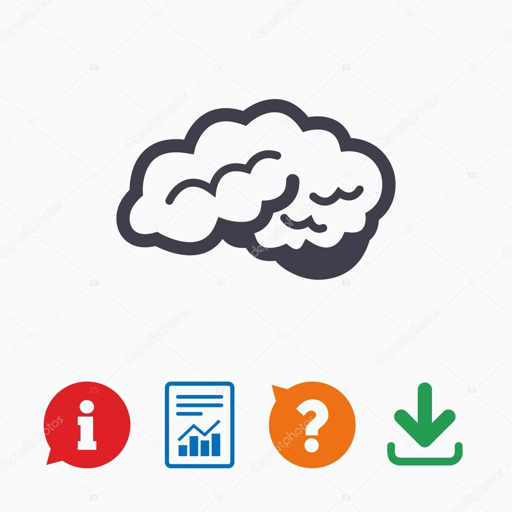 Brain sign icon. Stock Vector by ©Blankstock 91683300