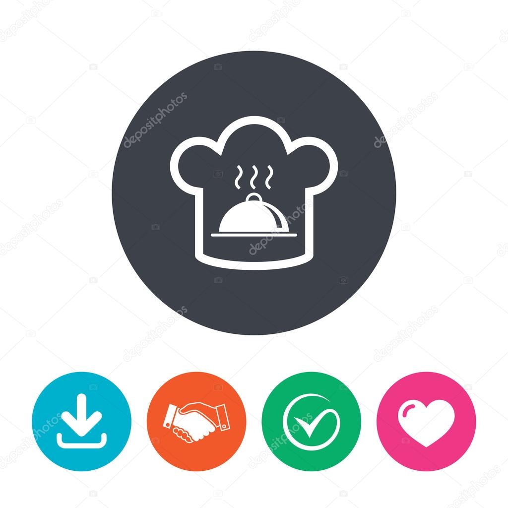 Chef hat sign icon. Cooking symbol. Stock Vector by ©Blankstock 91685210