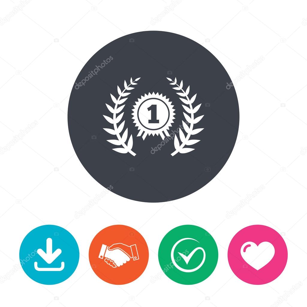 First place award sign icon. Prize for winner. Stock Vector by ...