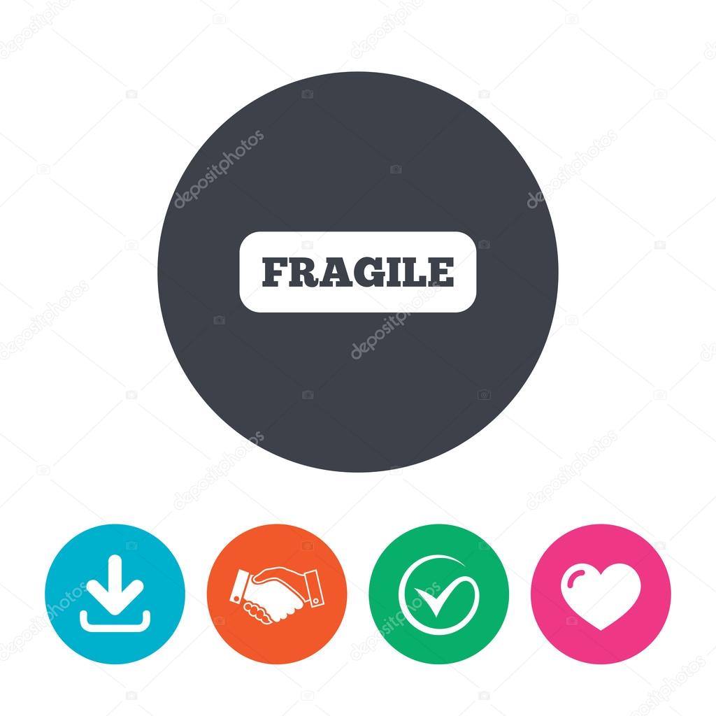 Fragile parcel sign Stock Vector by ©Blankstock 91688980