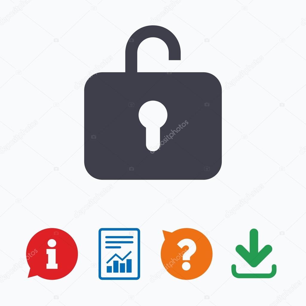 Lock sign icon. Login symbol. Stock Vector by ©Blankstock 91694148