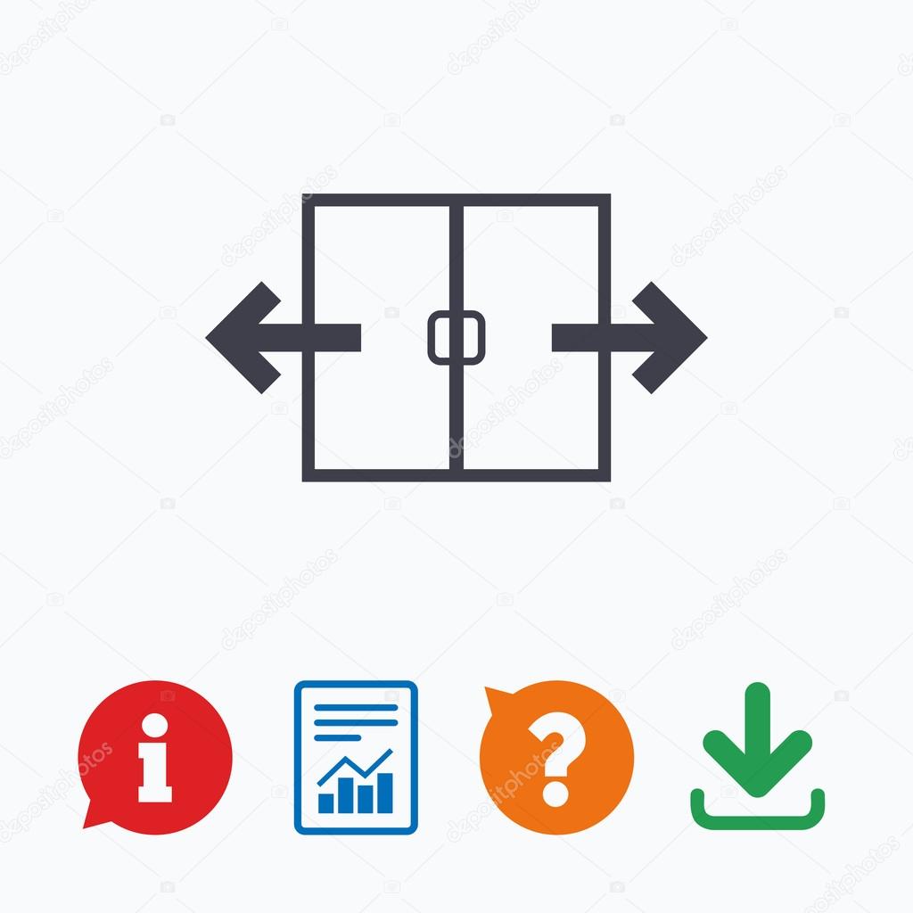 Automatic door sign icon. Auto open symbol. Stock Vector by ©Blankstock ...