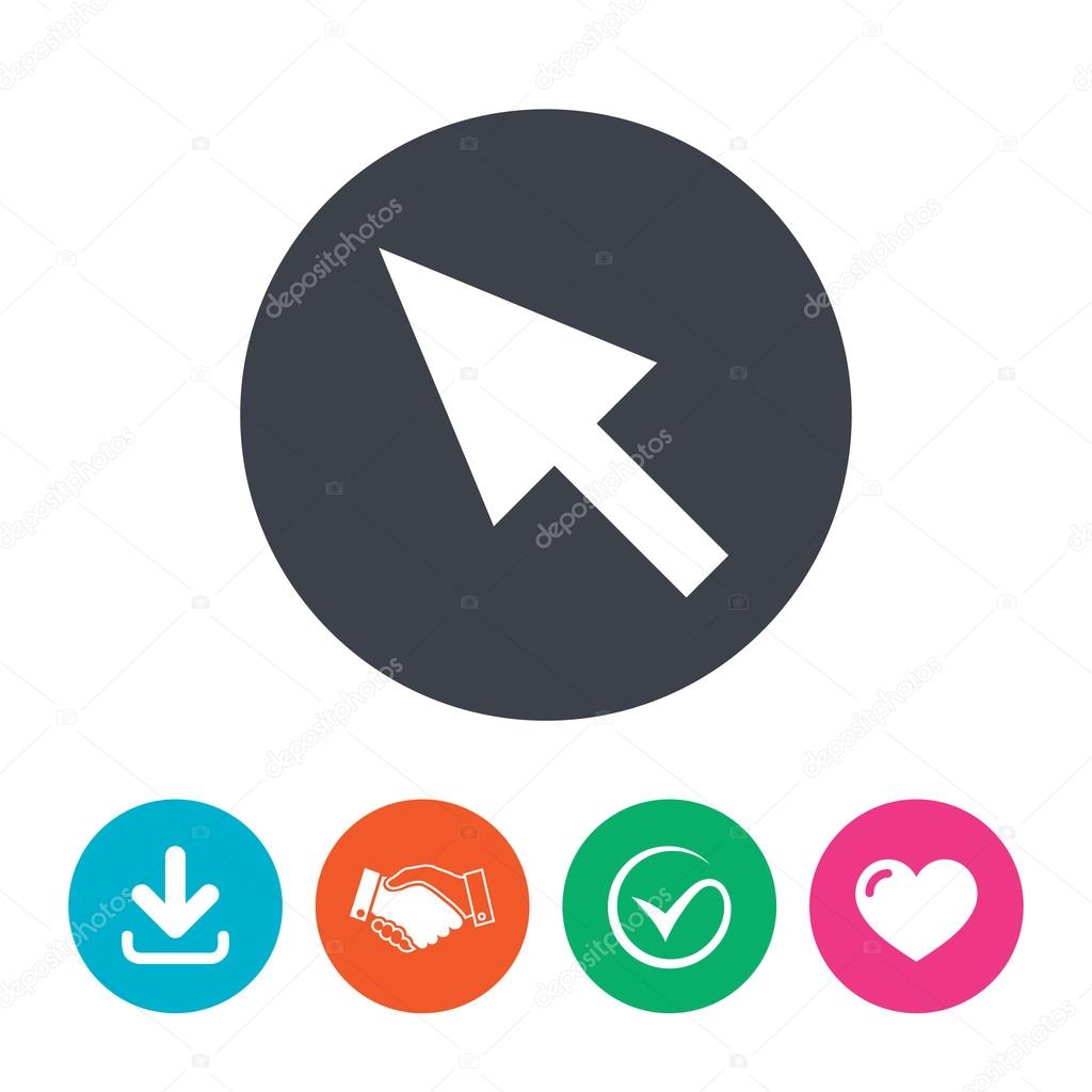 Mouse Cursor Sign Icon Pointer Symbol Stock Vector Image By