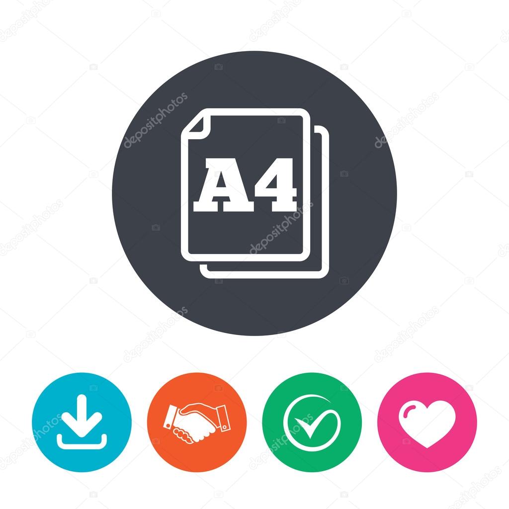 Paper size A4 standard icon. Stock Vector Image by ©Blankstock #91797626