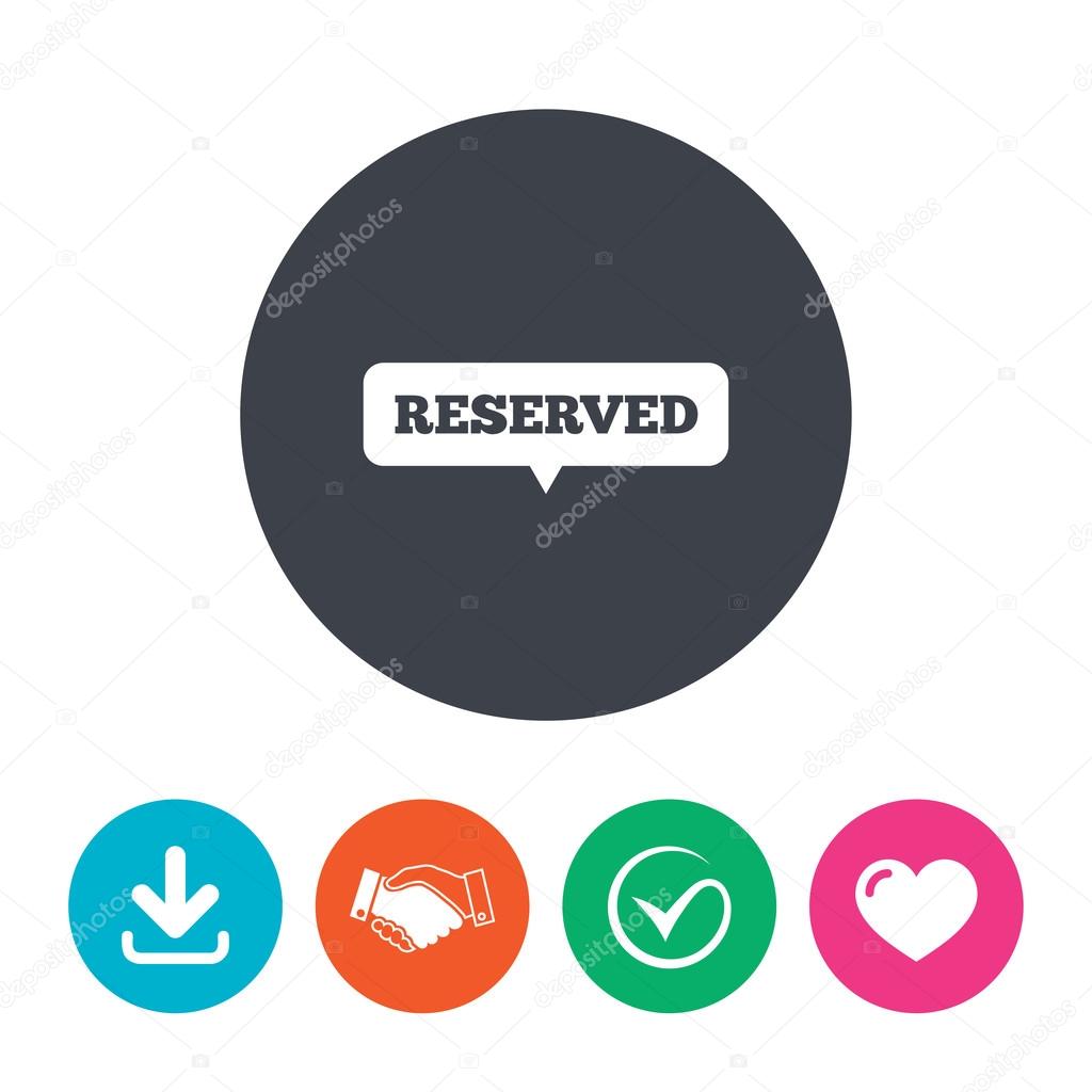 Reserved sign icon Stock Vector Image by ©Blankstock #91799928