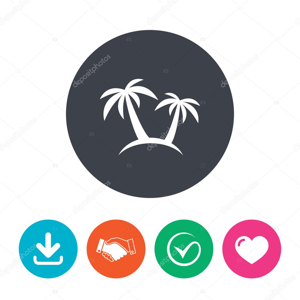 Palm Tree sign icon. Stock Vector by ©Blankstock 91803360