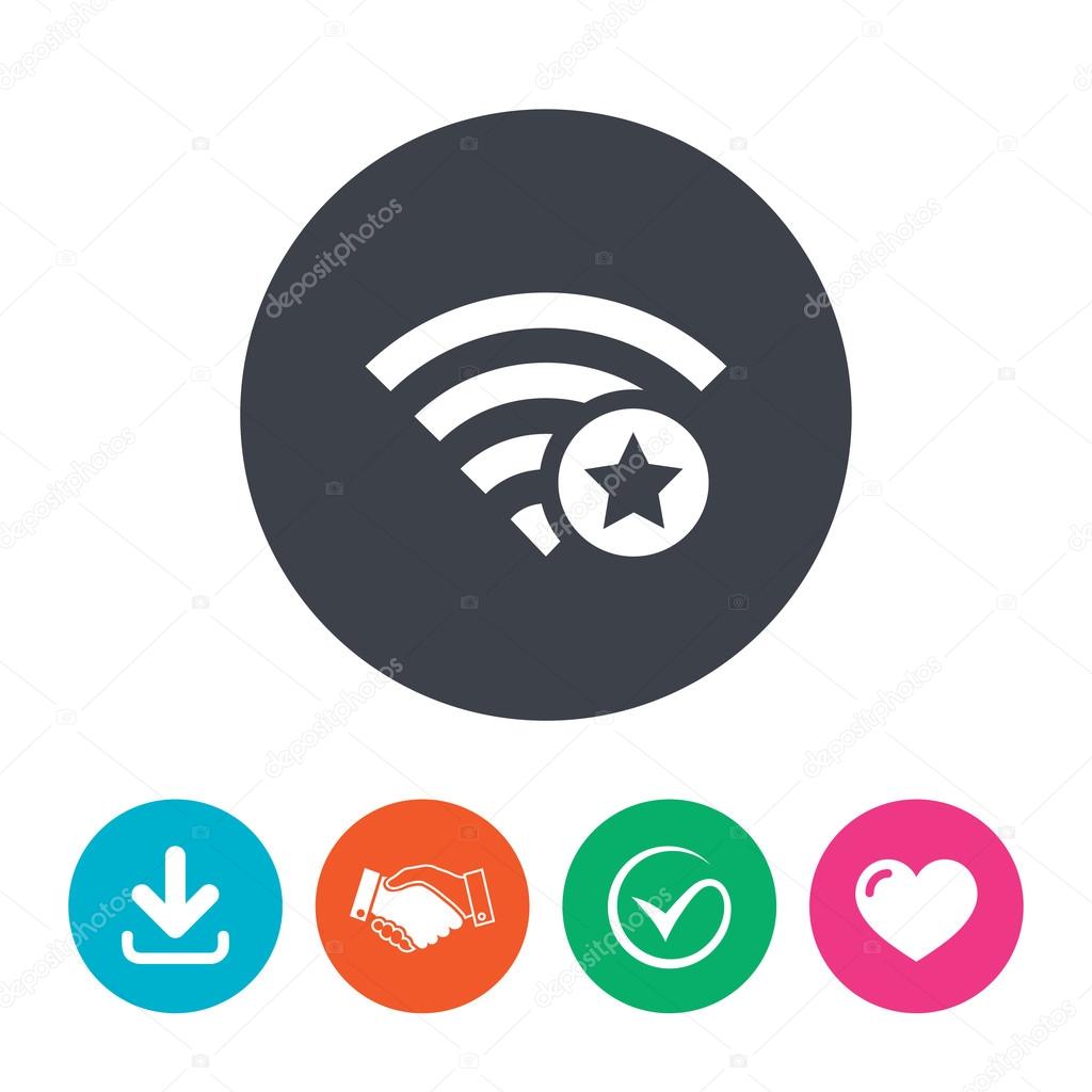 Wifi star sign. Stock Vector by ©Blankstock 91803700