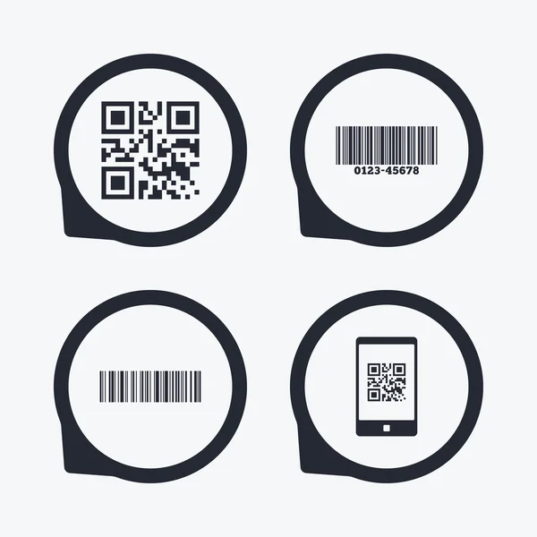 Image vectorielle Icônes des codes barres et Qr. Scanner le symbole de ...