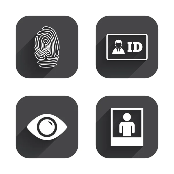 Identity ID card badge icons. Stock Vector Image by ©Blankstock #102708842