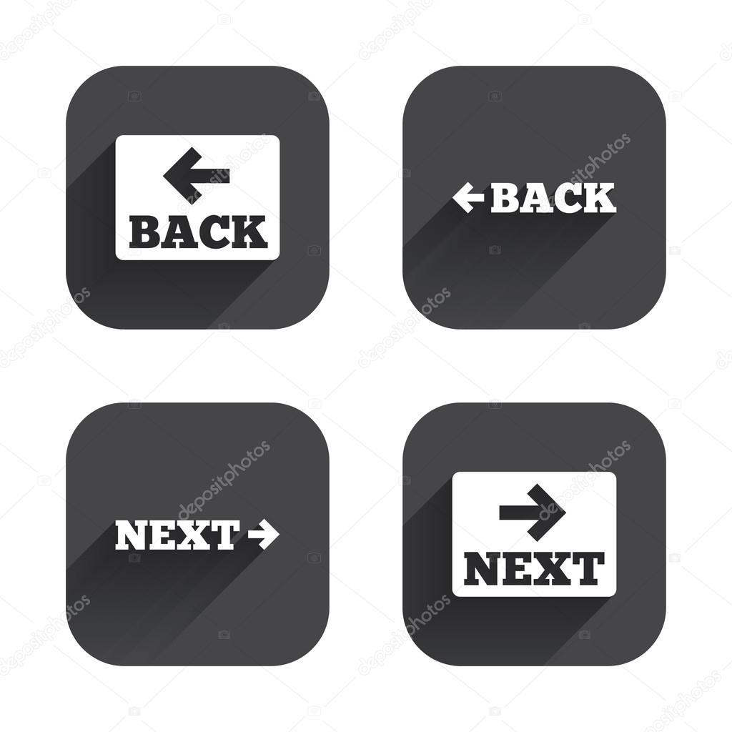 Back and next navigation signs. Stock Vector by ©Blankstock 94765972