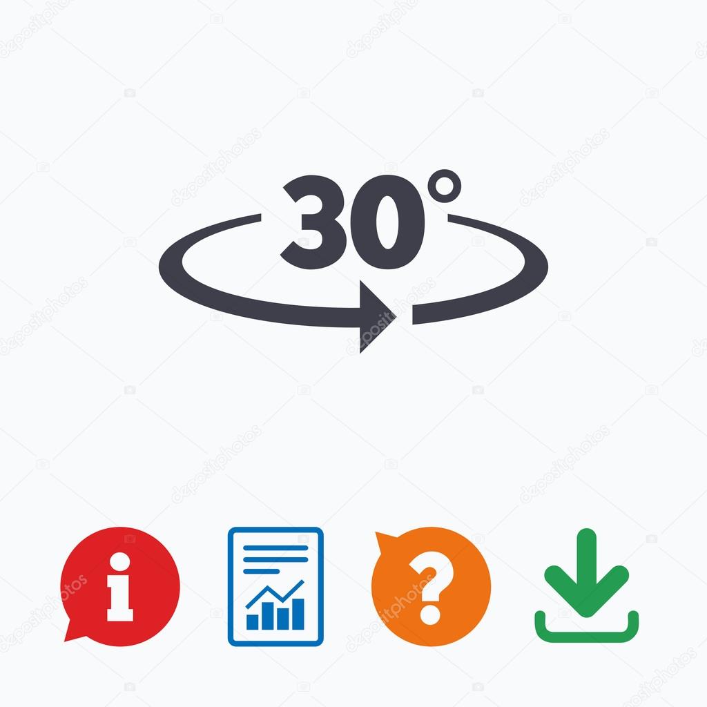 Angle 30 degrees sign icon. Stock Vector by ©Blankstock 94766058