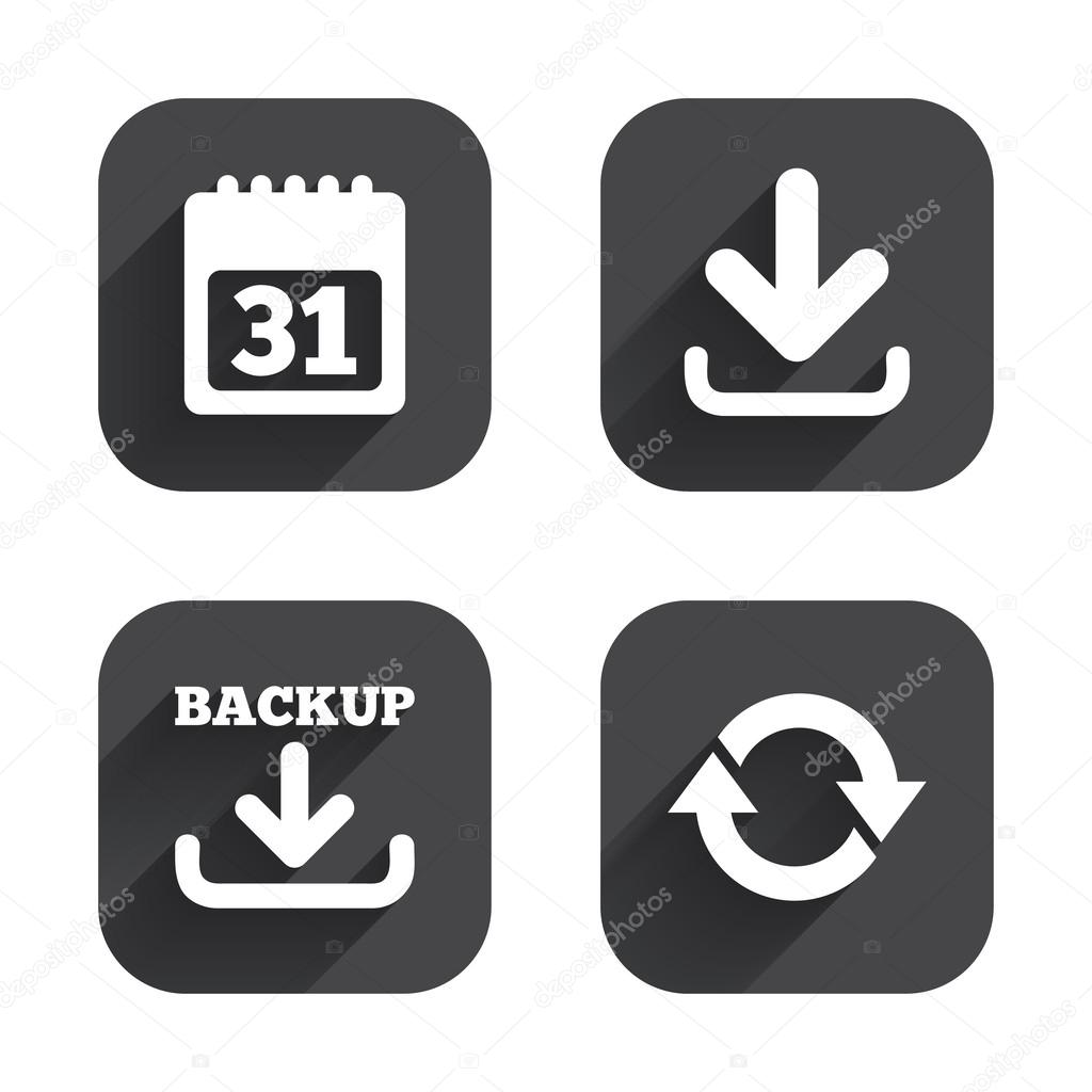 Download and Backup signs. Stock Vector Image by ©Blankstock #94766810