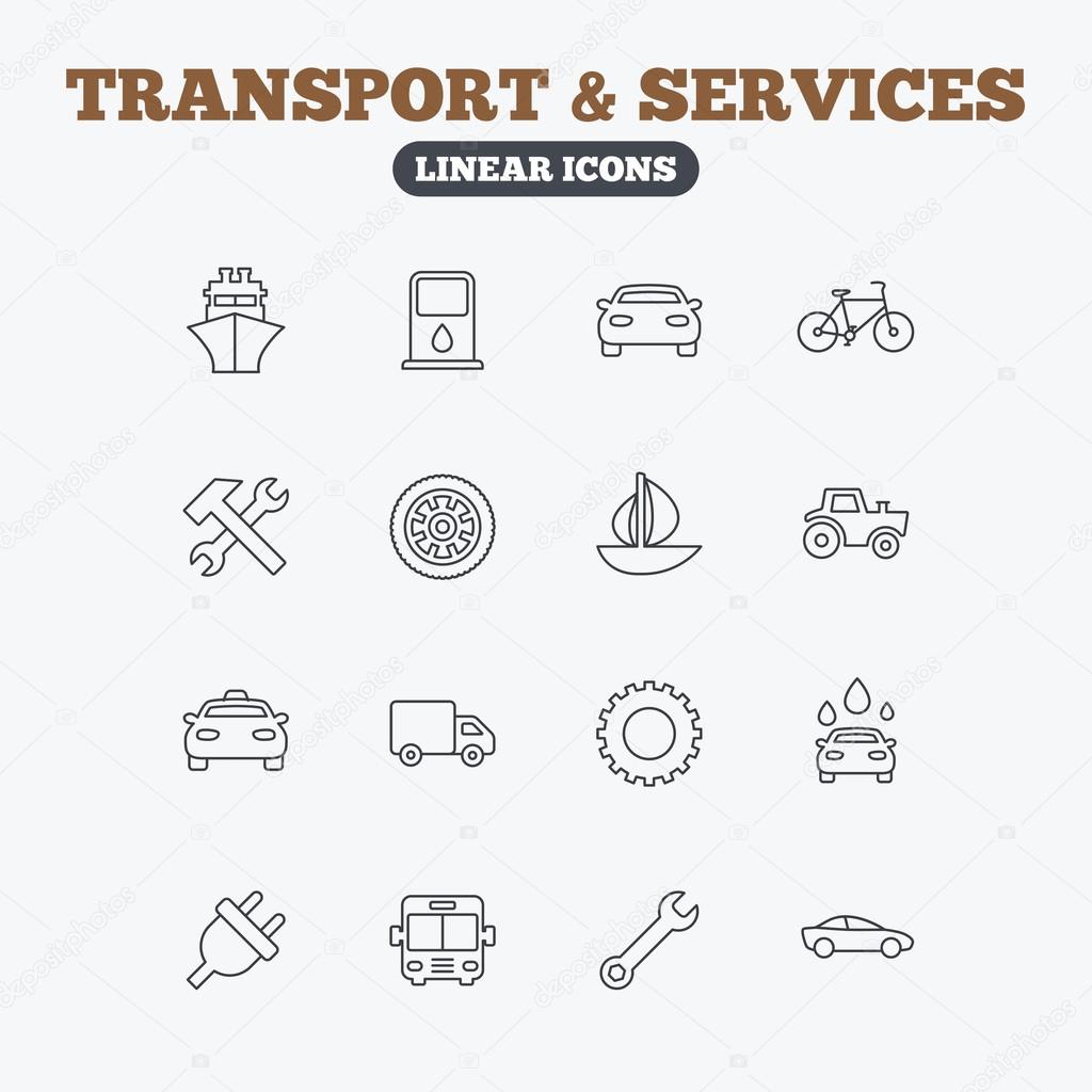 Transport, services icons. Stock Vector Image by ©Blankstock #94766998