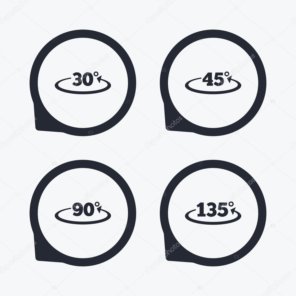Angle degrees icons. Stock Vector by ©Blankstock 94767920