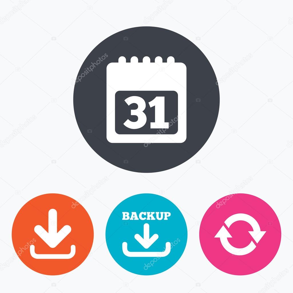 Download and Backup signs Stock Vector Image by ©Blankstock #94768420