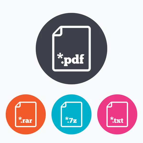 Document signs. File extensions symbols. Stock Vector Image by ...