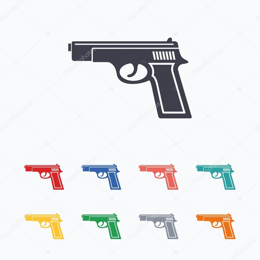 Gun sign icons Stock Vector by ©Blankstock 95519344
