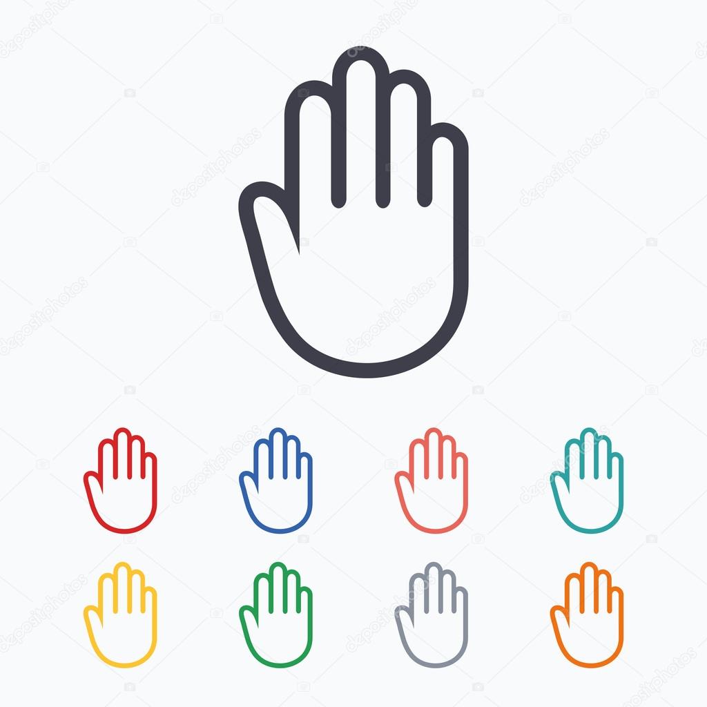 Hand sign icons Stock Vector Image by ©Blankstock #95519460