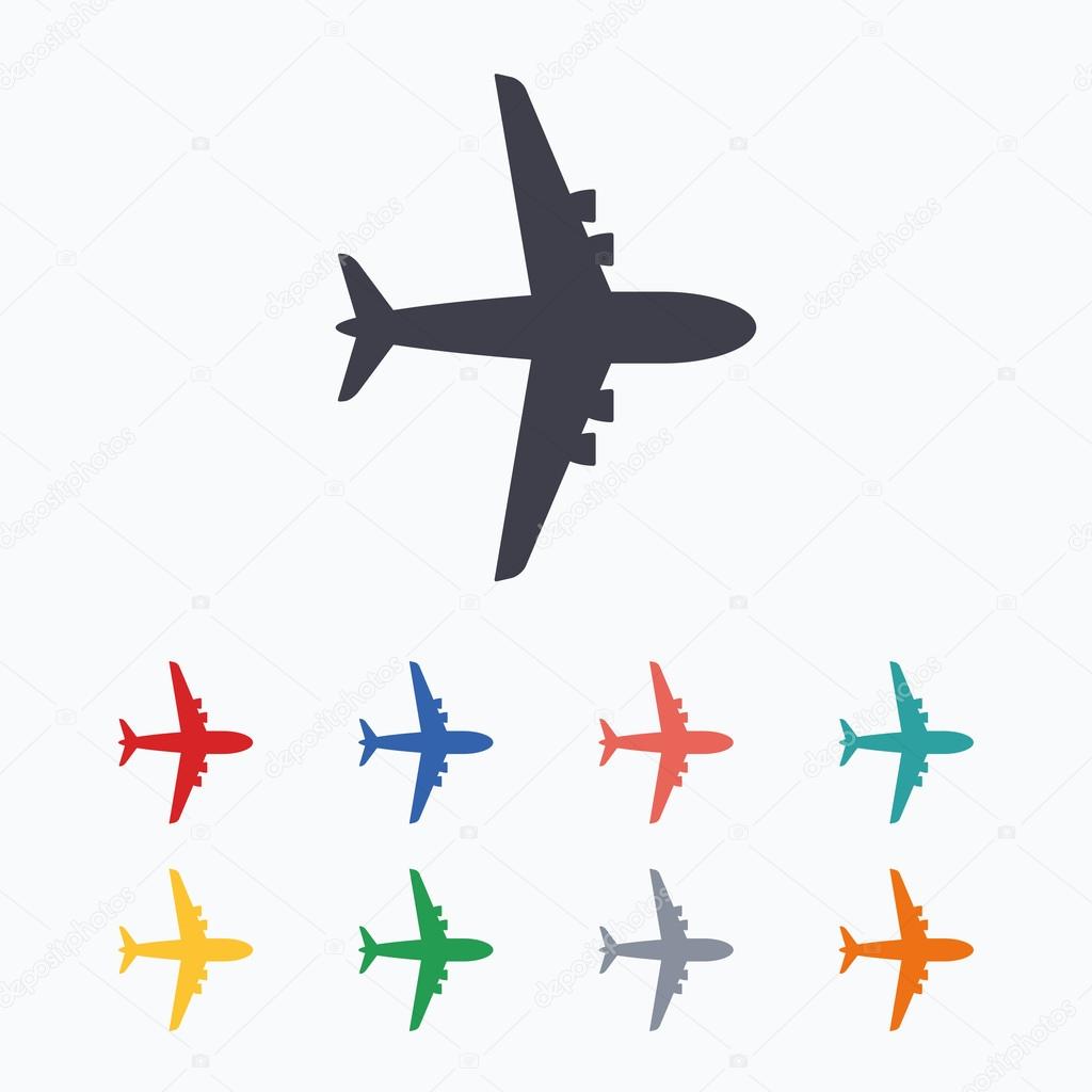 Airplane signs. Plane symbols — Stock Vector © Blankstock #96963952