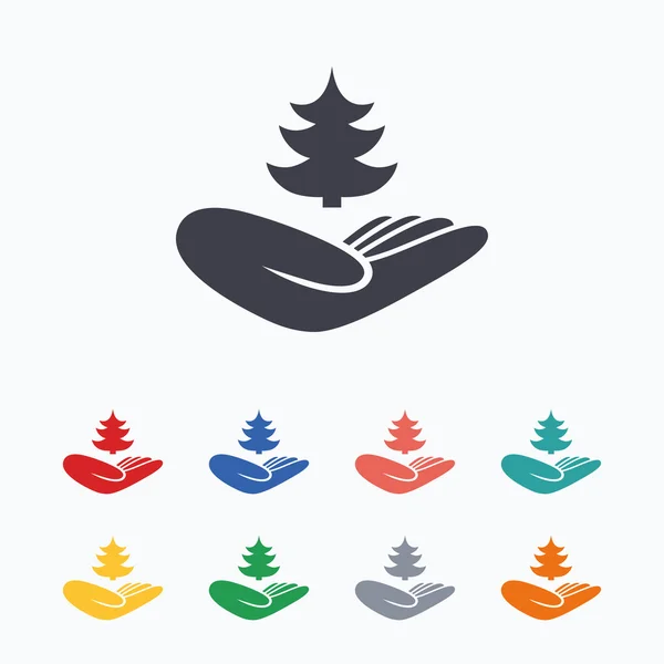 Environmental Protection Symbol, Big Tree — Stock Vector © Olivier26 ...