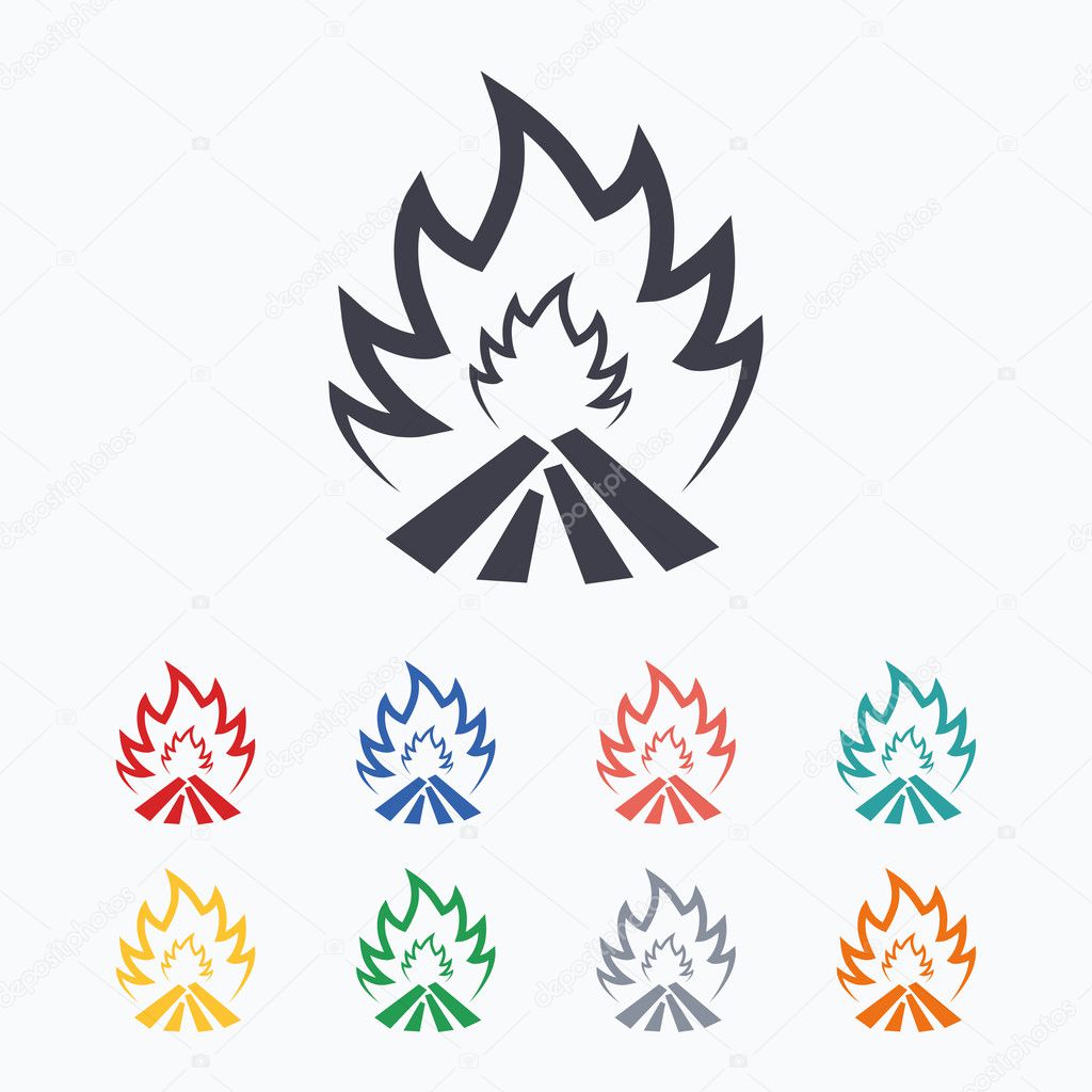 Fire flame sign icons Stock Vector Image by ©Blankstock #96972258