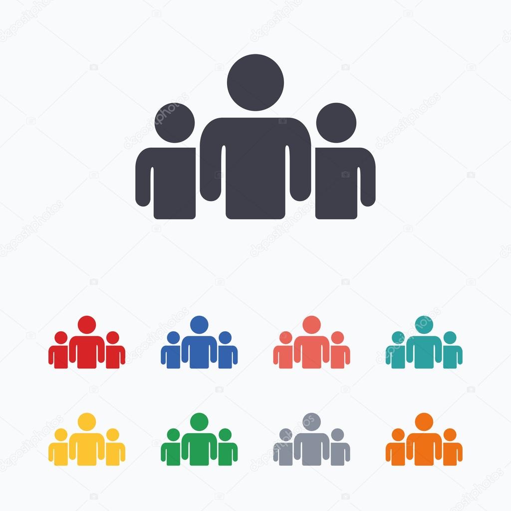 Group of people sign icons — Stock Vector © Blankstock #96974504