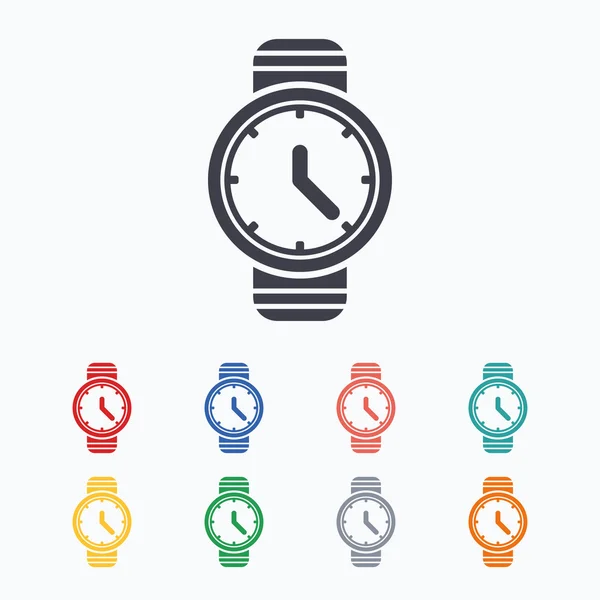 Wrist Watch sign icon. Mechanical clock symbol. Stock Vector by ...