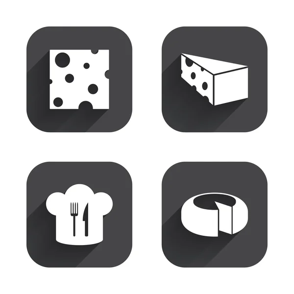 Cheese signs. Sliced food Stock Vector by ©Blankstock 83602884