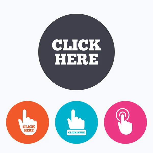 Click here signs. Stock Vector Image by ©Blankstock #68266459