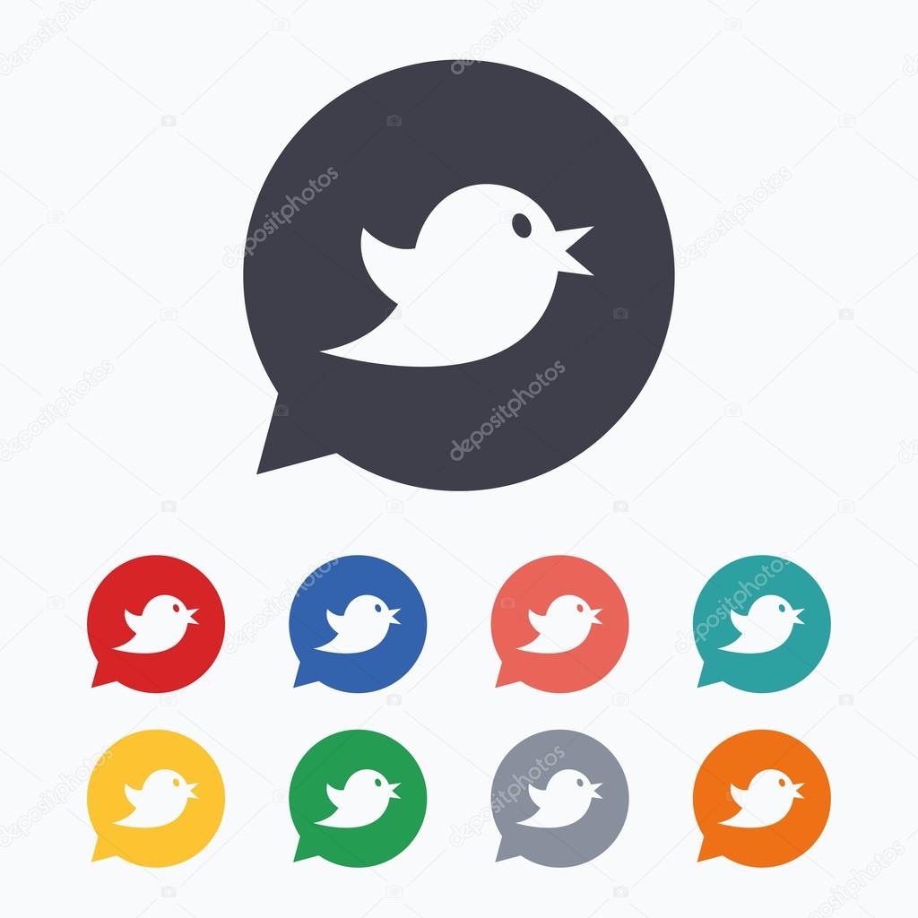 Bird sign icons Stock Vector by ©Blankstock 98354404