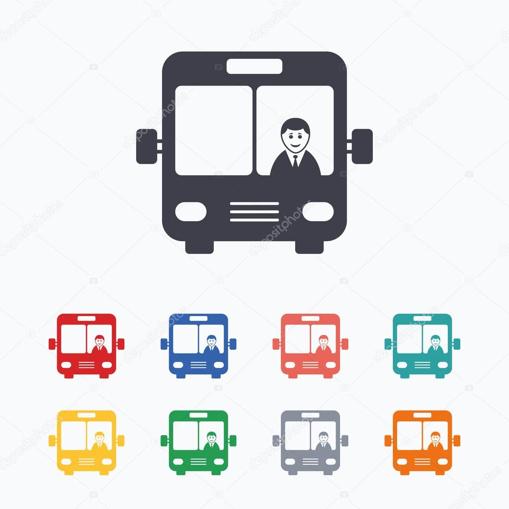 Bus sign icons Stock Vector Image by ©Blankstock #98354768