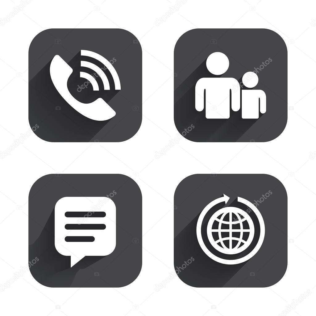 Group of people and phone call. Stock Vector Image by ©Blankstock #98359258