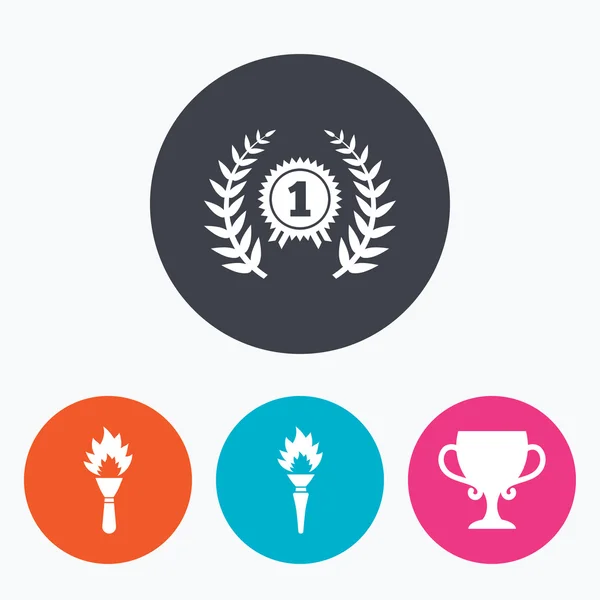 First place award cup icons Stock Vector by ©Blankstock 82222534