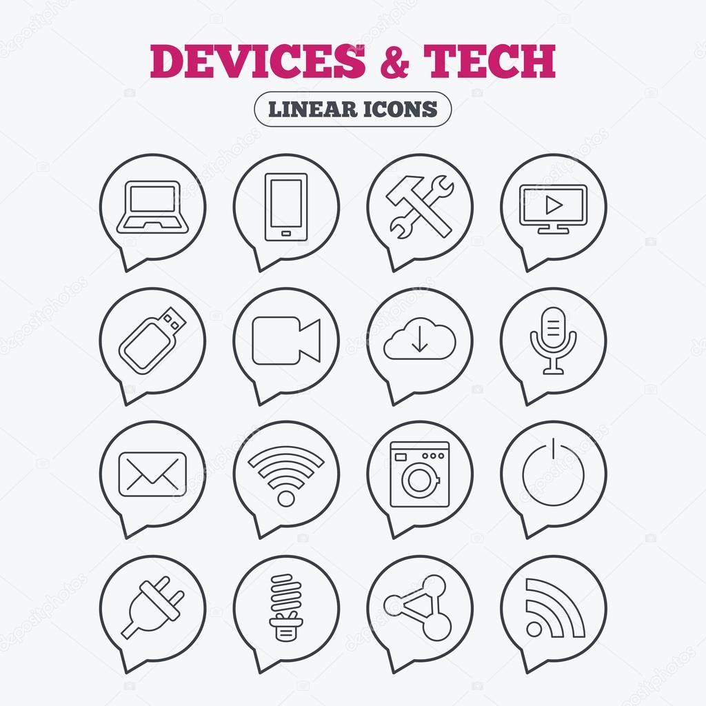 Devices and technologies icons. Stock Vector Image by ©Blankstock #98360010