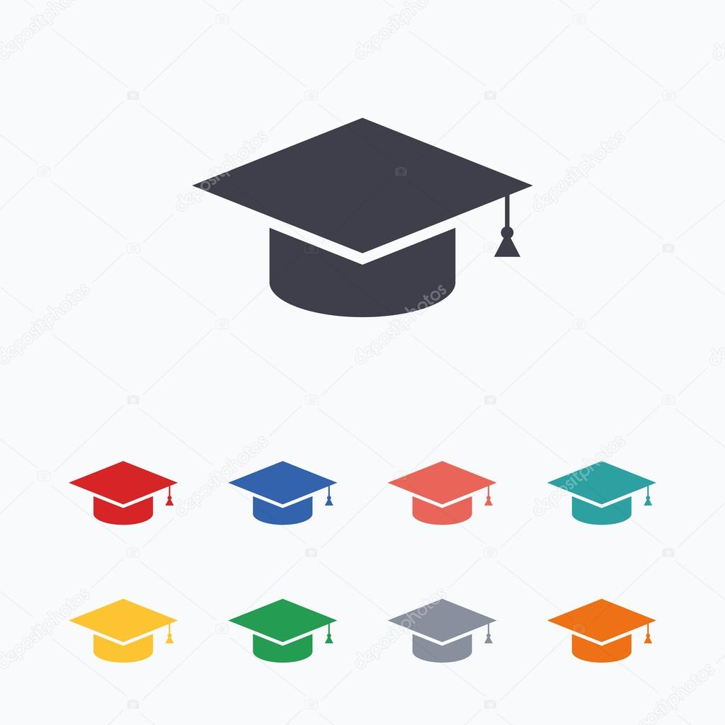 Graduation cap signs Stock Vector by ©Blankstock #98361288